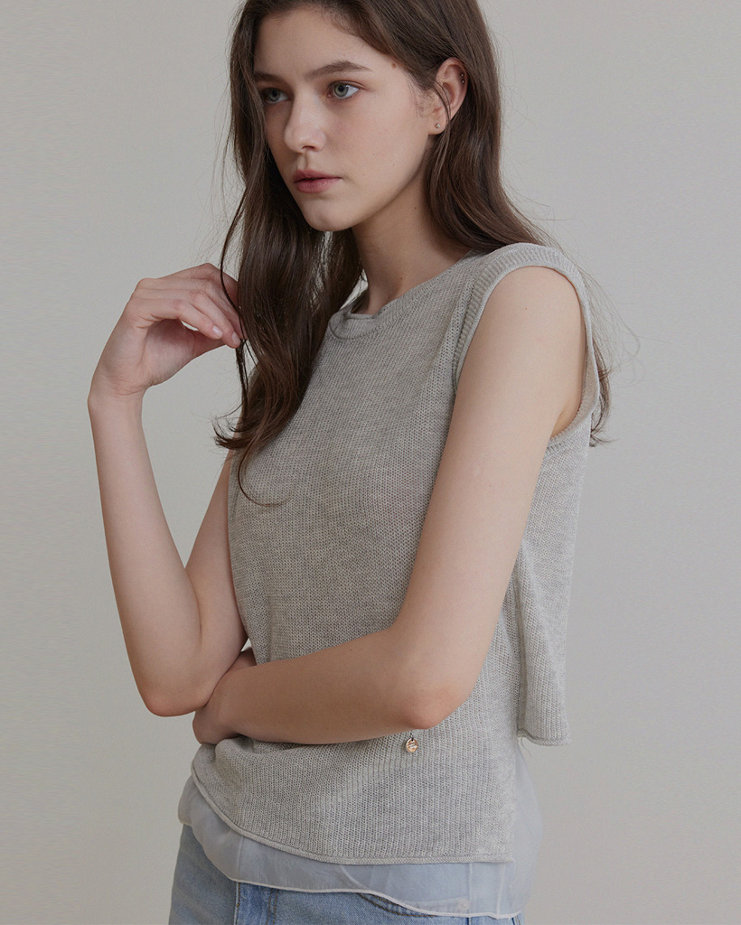Lenv Back Open Knit Sleeveless | ファッション通販サイト NUGU