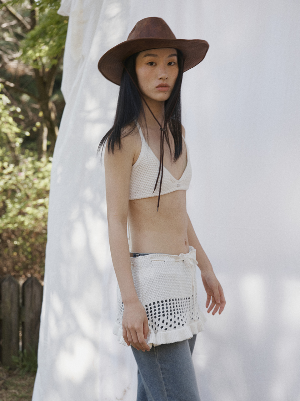 Crochet Ruffled Skirt Ivory | ファッション通販サイト NUGU