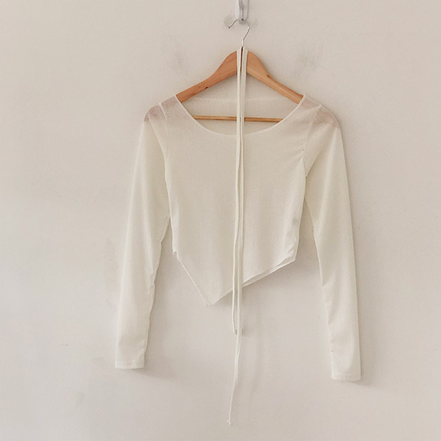 [3color/チョーカーset] アンバランスUネックチョーカーTシャツ|ファッション通販サイトNUGU