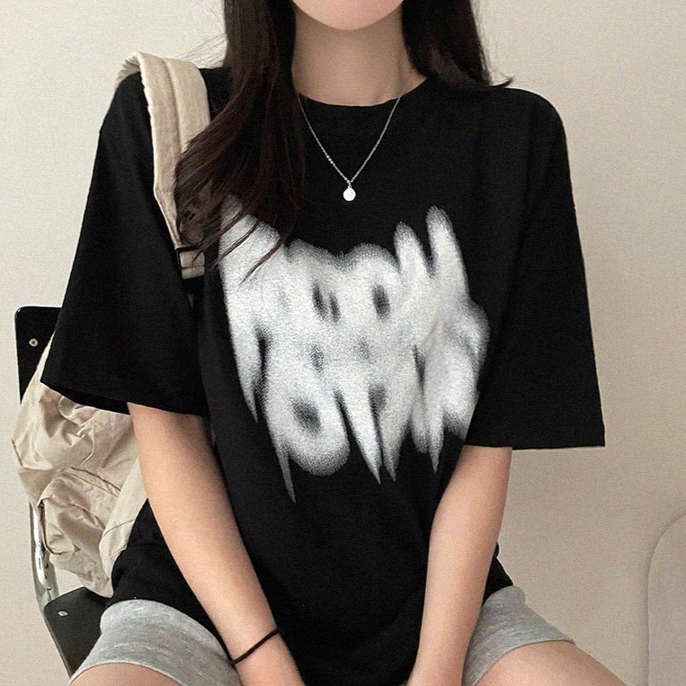 ラウンドネックオーバーサイズ半袖Tシャツ2color | ファッション通販サイト NUGU