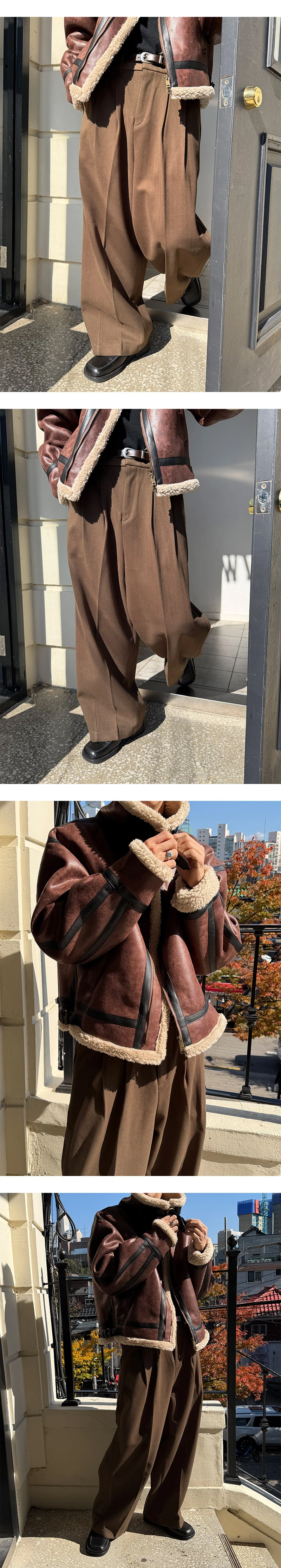 [F/W] Vintage leather semi crop mustang(2color) | ファッション通販サイト NUGU