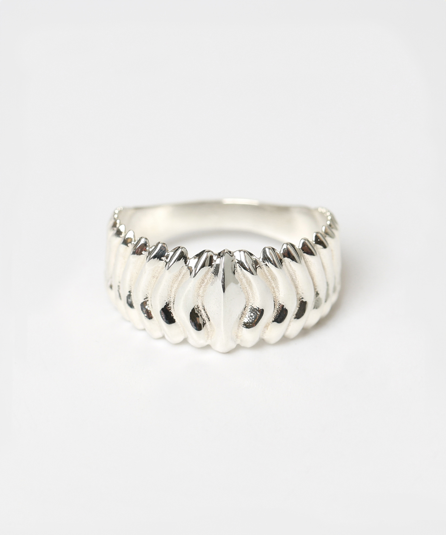 Mushroom pattern ring L (925 silver) | ファッション通販サイト NUGU