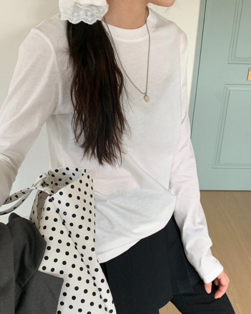 ラウンドネックコットンデイリーヴィンテージ長袖Tシャツ5color | ファッション通販サイト NUGU