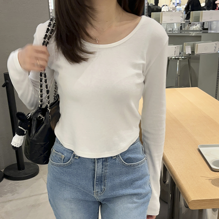 クロップドインナーTシャツ(2color) | ファッション通販サイト NUGU