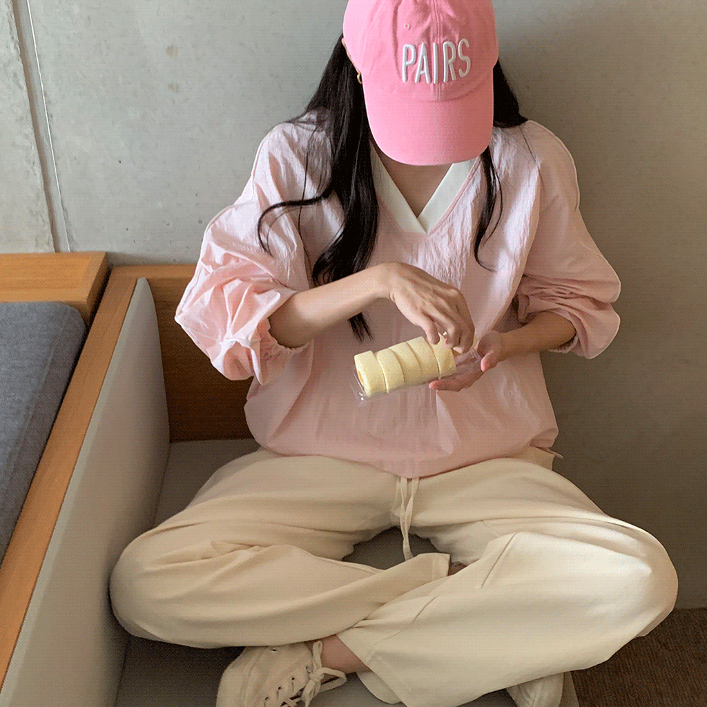 [3color]ナイロンVネックスウェット | ファッション通販サイト NUGU