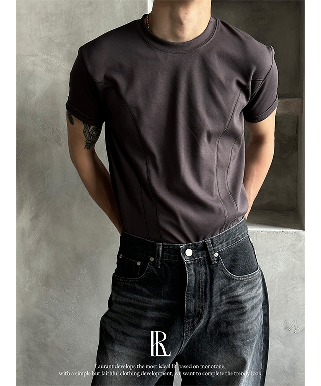 [MUSCLE FIT] Curve muscle half t-shirts(4color) | ファッション通販サイト NUGU