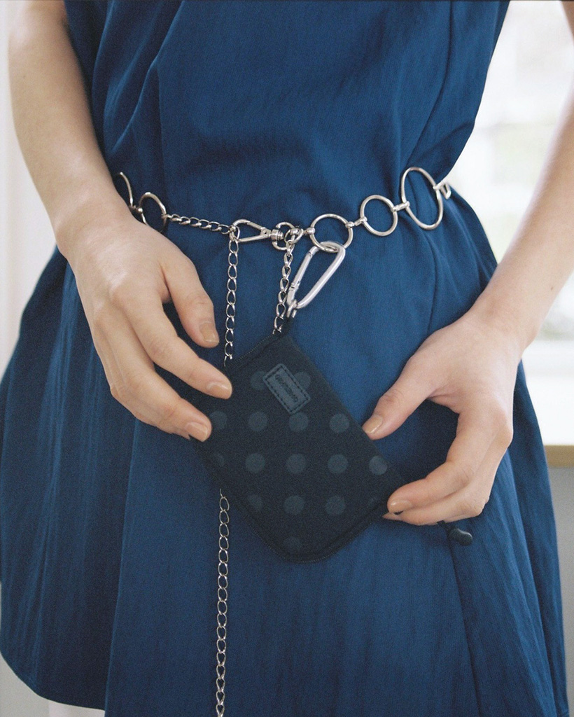 DOT ZIPPER CARD WALLET, BLACK | ファッション通販サイト NUGU