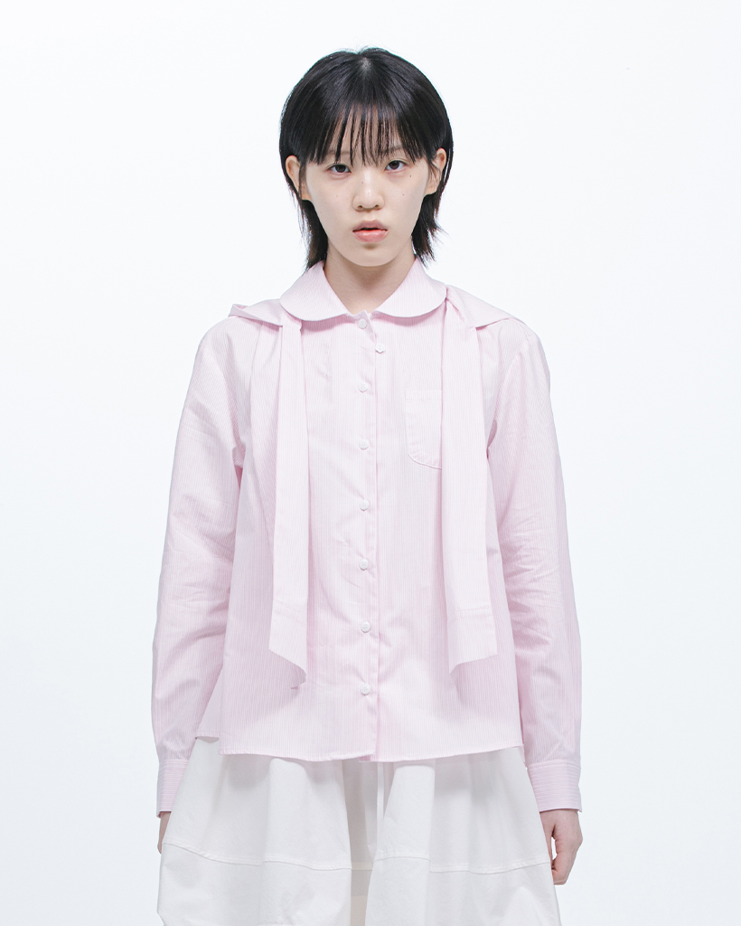 HOODED TWO-WAY SHIRT, PINK | ファッション通販サイト NUGU