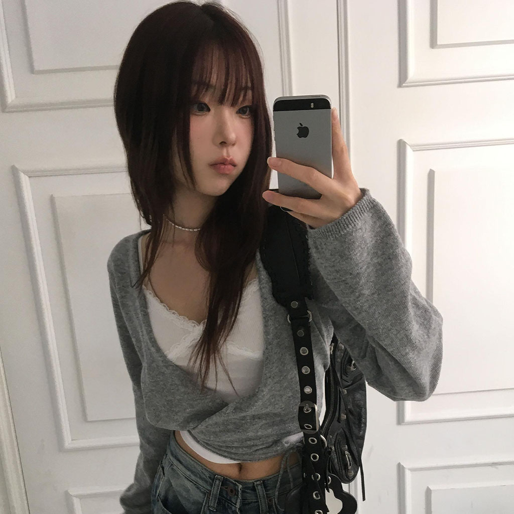 ラブリーなモモVラップニット-4color | ファッション通販サイト NUGU