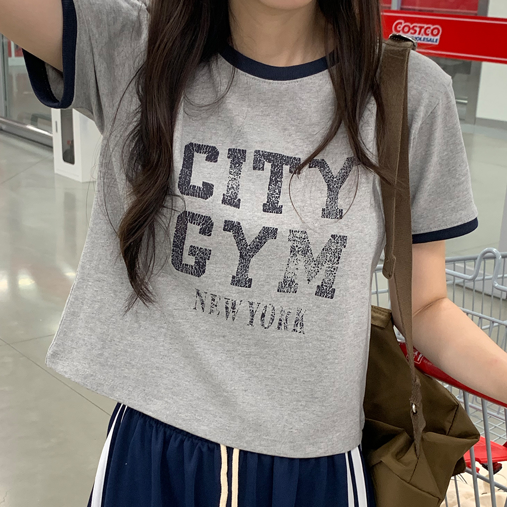 [2color]バイカラークロップドTシャツ | ファッション通販サイト NUGU