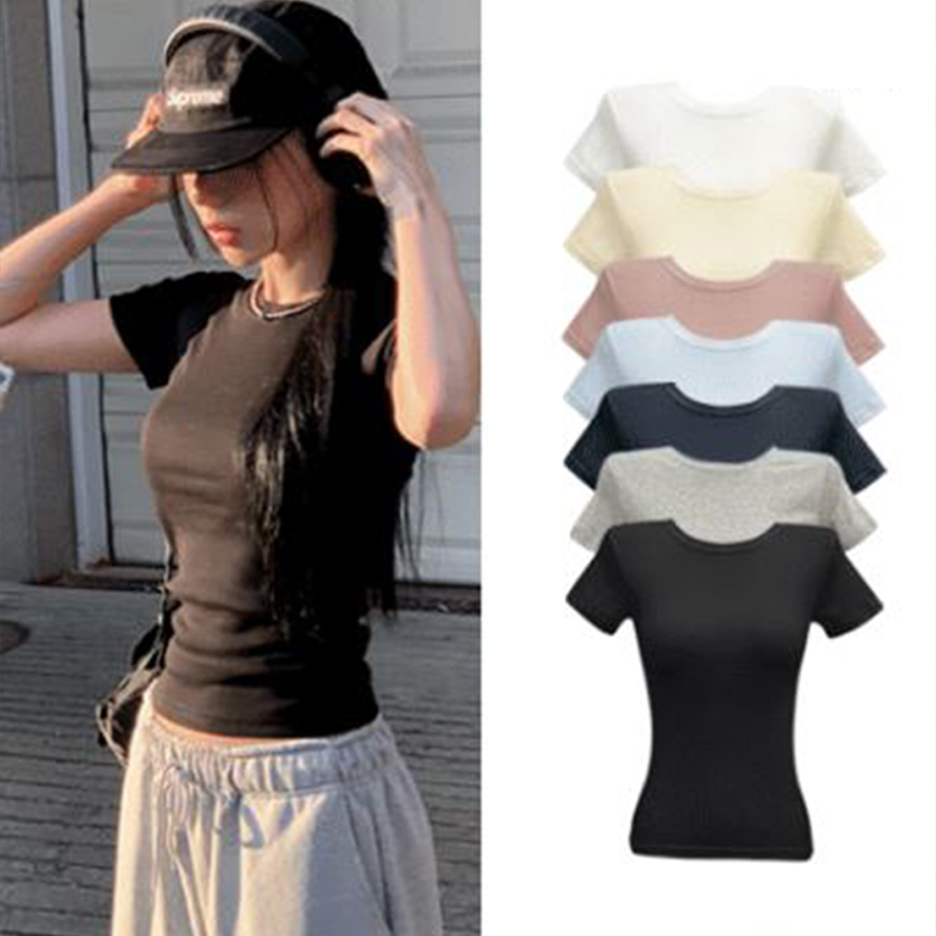 スリムラウンドTシャツ-7color | ファッション通販サイト NUGU