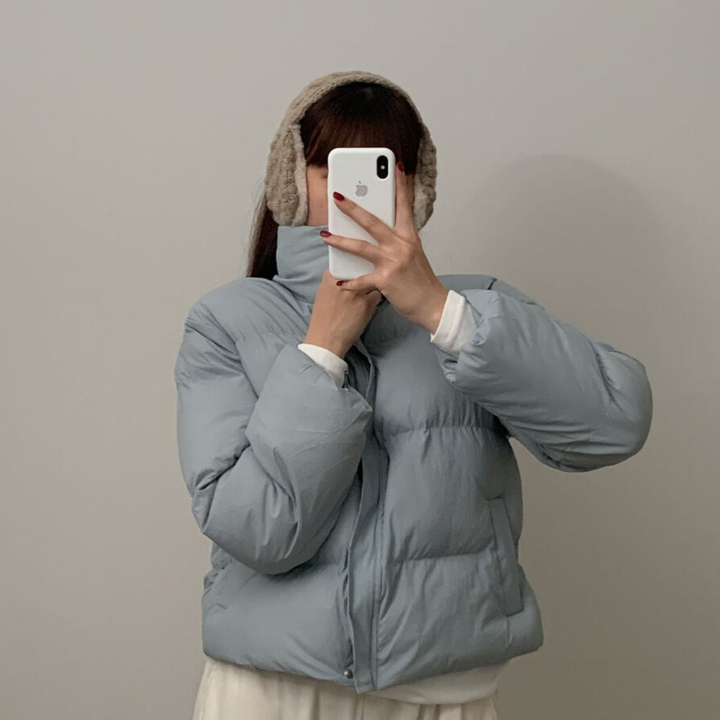 デイリーアシンメトリークロップドショートダウン-4col | ファッション通販サイト NUGU