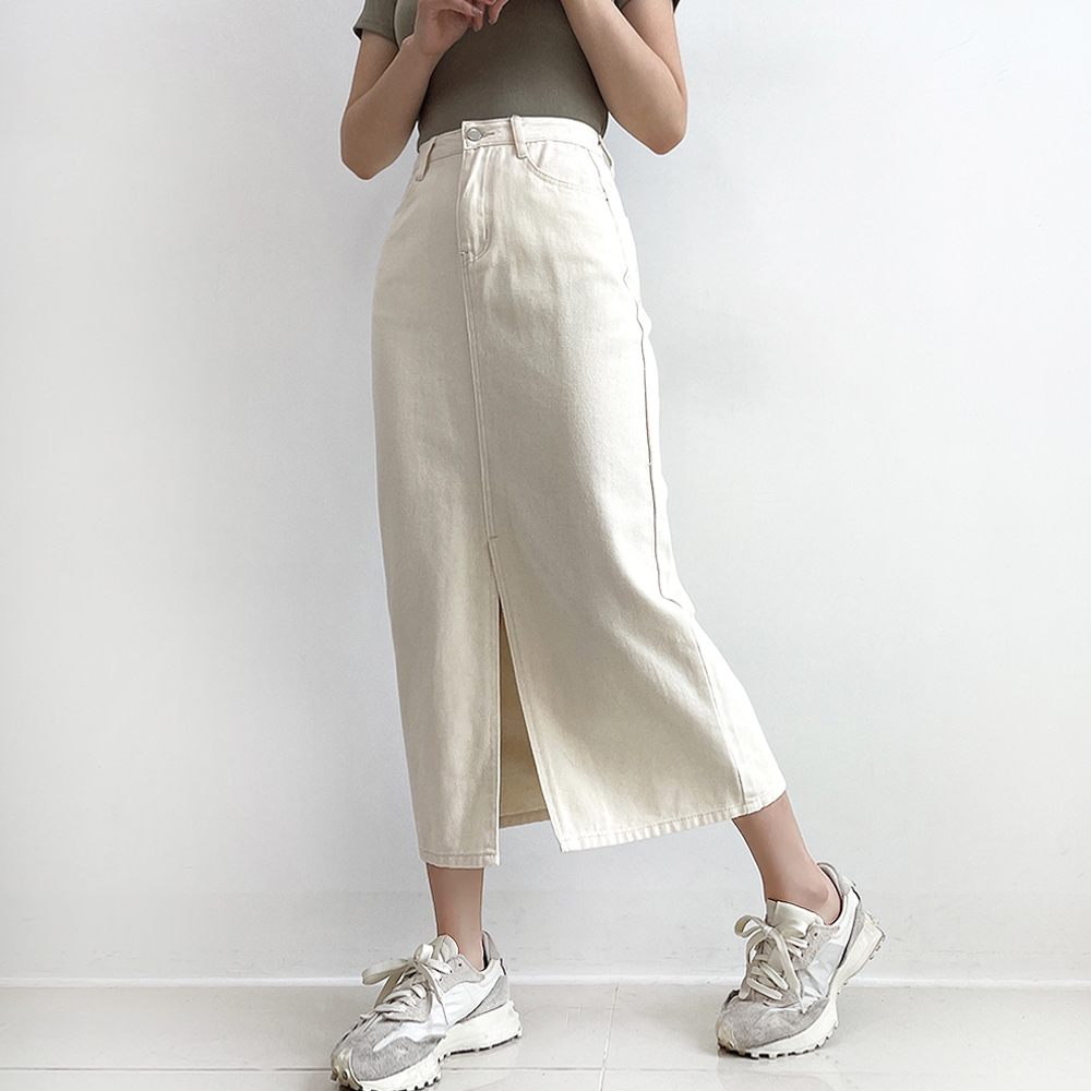 デイリーコットンHラインロングスカート(3col) | ファッション通販サイト NUGU