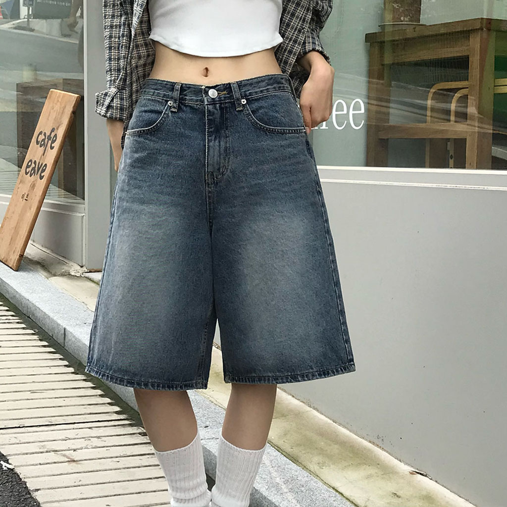 (ORIGINAL) コットンバミューダデニムパンツ_秋服 | ファッション通販サイト NUGU