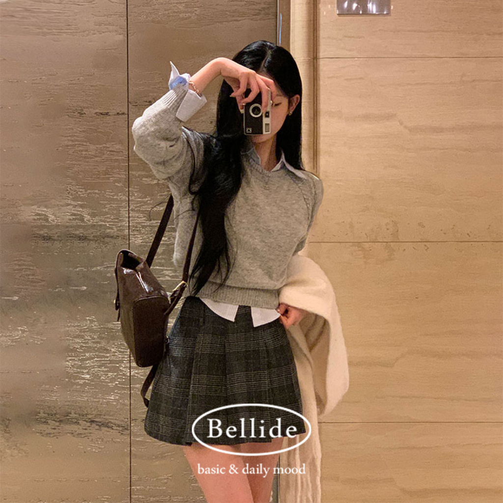 [BELLIDE MADE] チェックプリーツミニスカート | NUGU