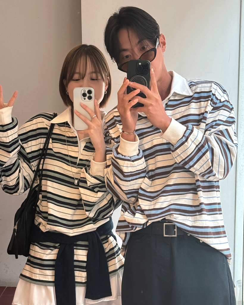 (UNISEX)マルチボーダーTシャツ | ファッション通販サイト NUGU