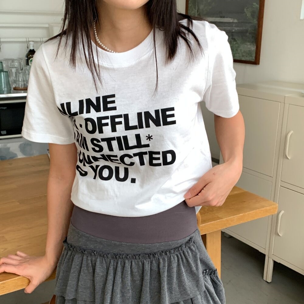 レタリングベーシッククロップド半袖Tシャツ3color | ファッション通販サイト NUGU