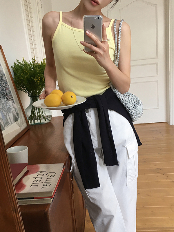 [original]リブ2WAYスクエアネックノースリーブ | ファッション通販サイト NUGU