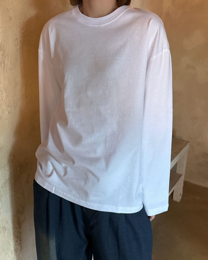 [UNISEX]ウォッシュオーバーサイズ長袖Tシャツ | ファッション通販サイト NUGU