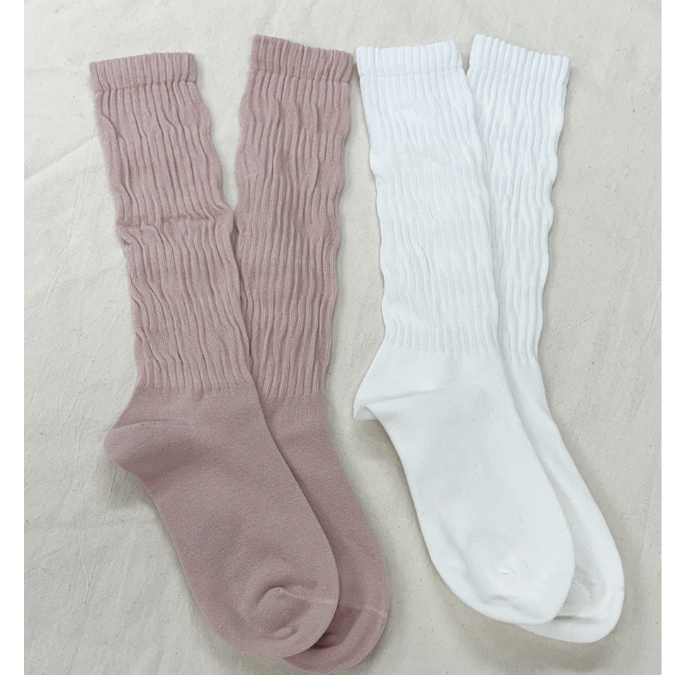 リンクルニーソックス(4color) | ファッション通販サイト NUGU