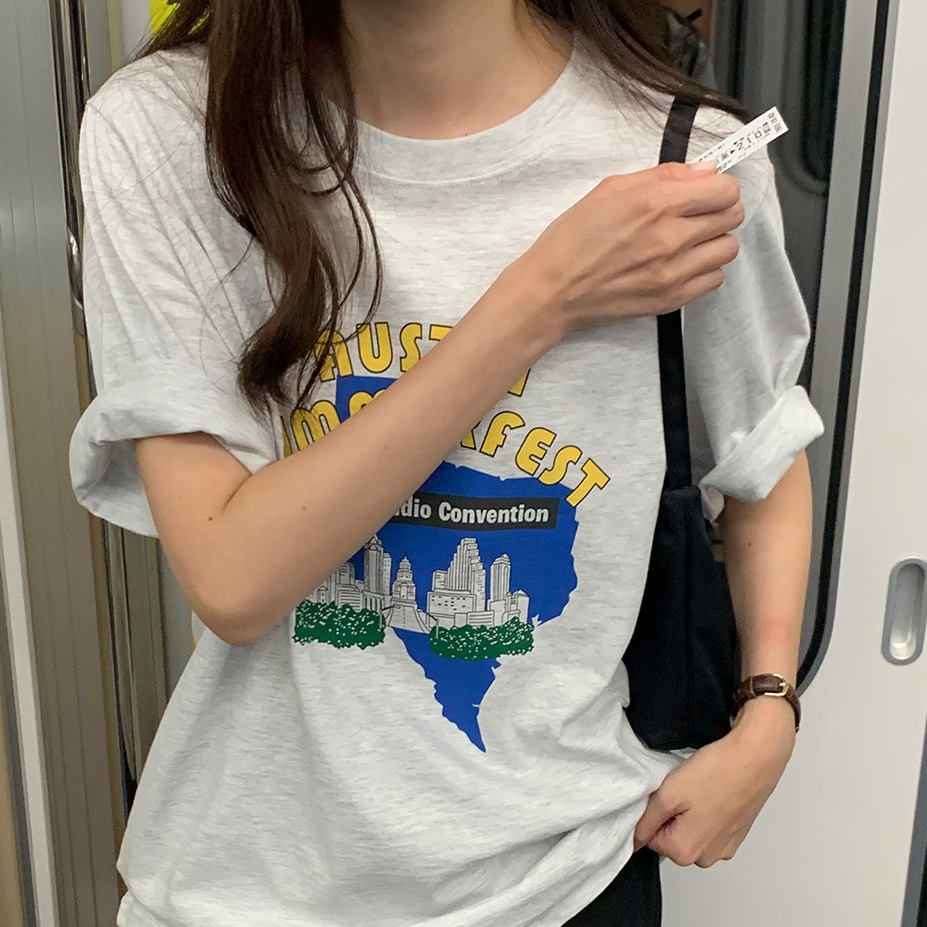 タワープリント半袖Tシャツ3color! | ファッション通販サイト NUGU