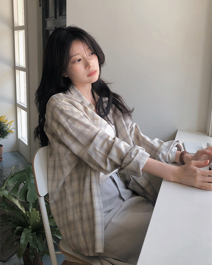 #SLOWMADE.ルーズチェックシャツ | ファッション通販サイト NUGU