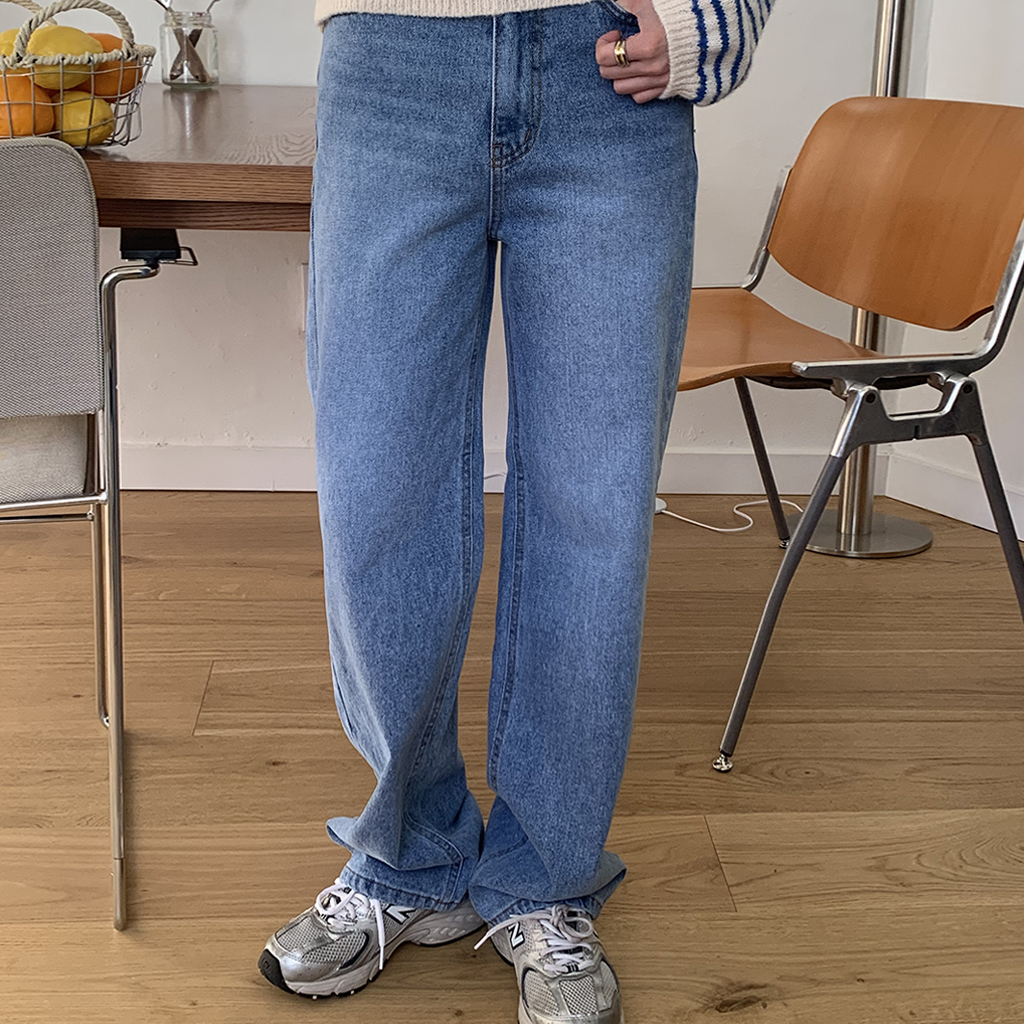 セミワイドデニムパンツ2color | ファッション通販サイト NUGU