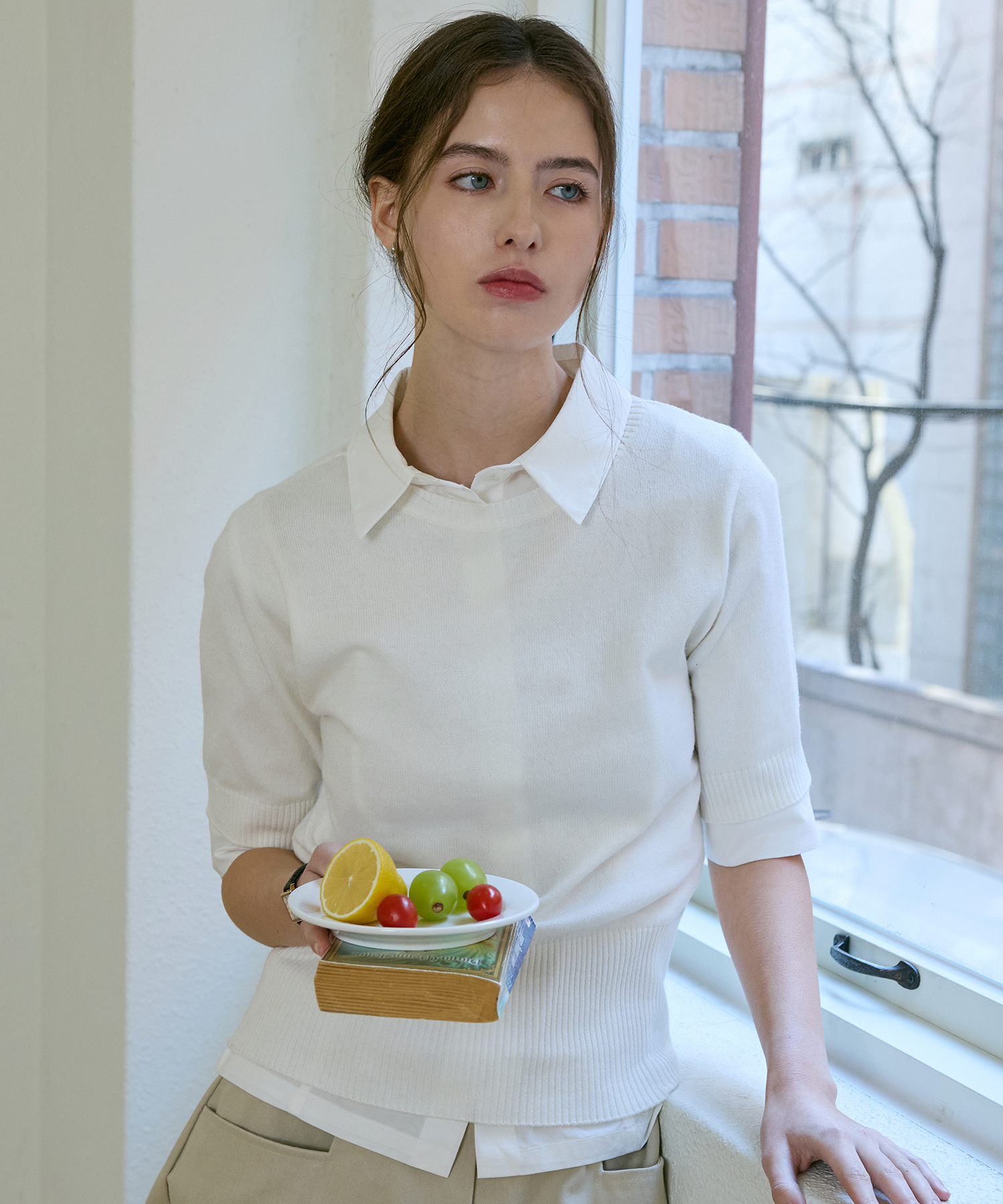 Classic Slim Half Knit (Ivory) | ファッション通販サイト NUGU