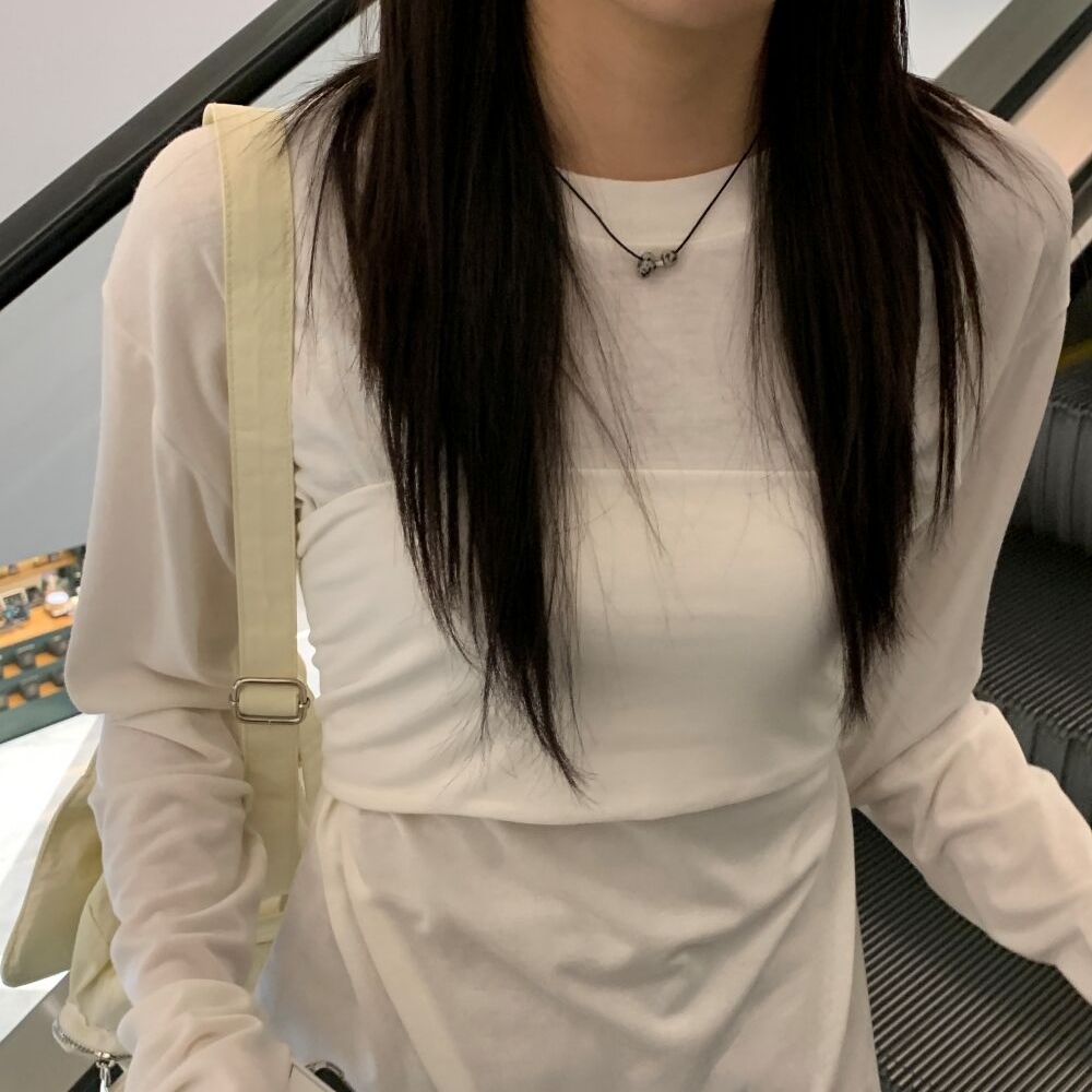 [SET] チューブトップレイヤード長袖Tシャツ2ピースセット2color | ファッション通販サイト NUGU