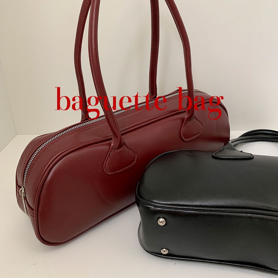 レザーバゲットショルダーバッグ2color | ファッション通販サイト NUGU