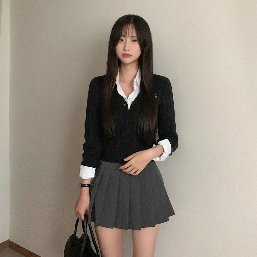 Vネックステッチニットカーディガン | ファッション通販サイト NUGU