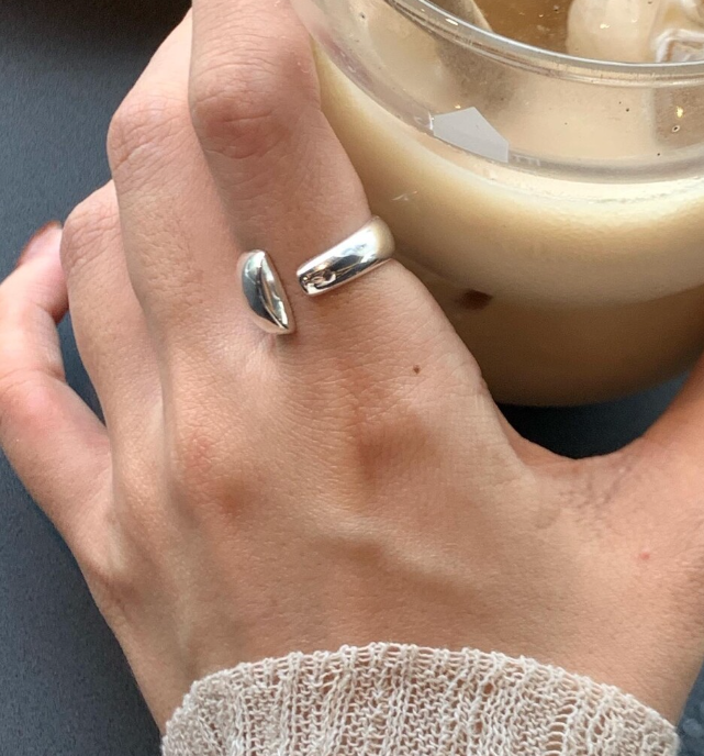 (silver925) Taupe open ring | ファッション通販サイト NUGU