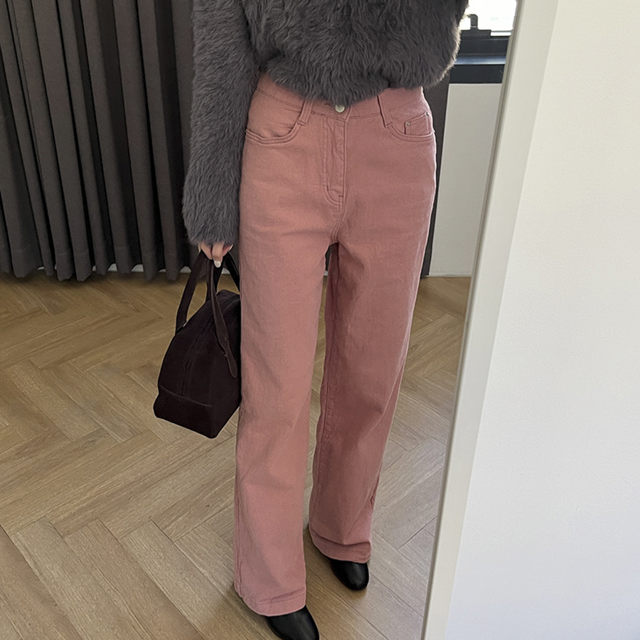 ウエスト裏ゴムストレートパンツ4color | ファッション通販サイト NUGU